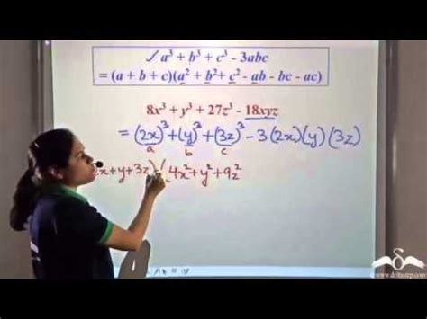 Factorization of the form (a3 + b3 + c3 - 3abc) - YouTube