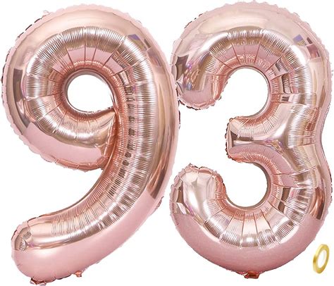 Aabellay Large Foil Mylar Balloons 40 Inch Rose Gold Number Balloons