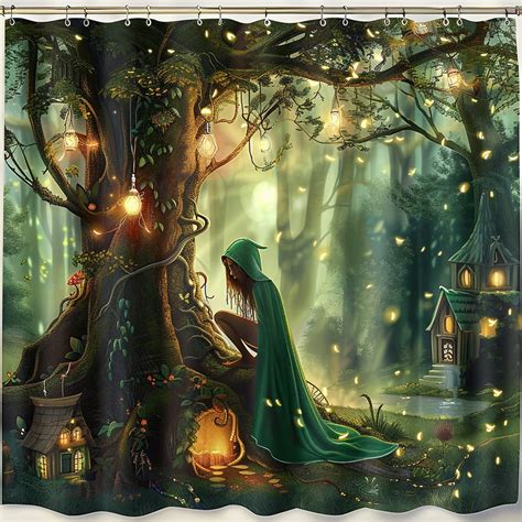 Enchanting Forest Fairy Shower Curtain Transform Your Bathroom Into A