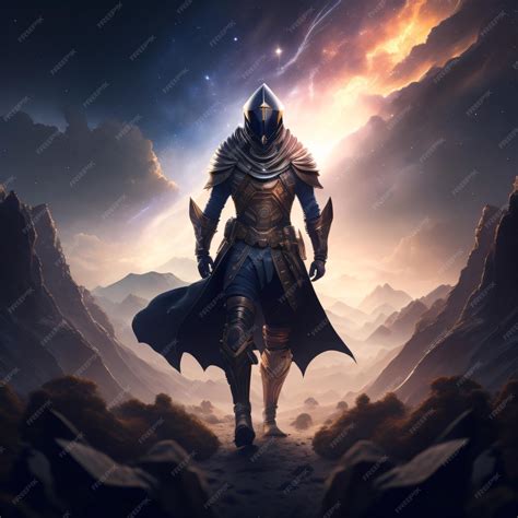 Premium Ai Image Asassin Warrior Character With Galaxy Background For Wallpaper Gaming