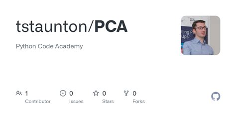 GitHub Tstaunton PCA Python Code Academy