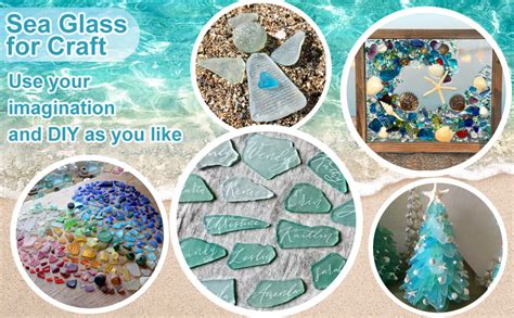 Qygl Sea Glass For Crafts 14oz Frosted Seaglass Pieces