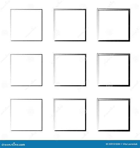 Grunge Frames Vector Set Borders Set Vector Borders Grunge Template Set Stock Vector