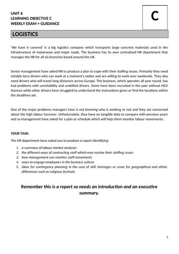 Btec Level 3 Business Unit 6 Teaching Resources