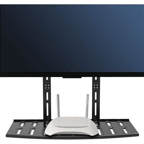 Support D Étagère Mural Tv Sous Top Tv Pour Décodeur Rack De Stockage Acier Laminé À Froid