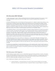 SDEV 120 Discussion Boards Consolidated Docx SDEV 120 Discussion