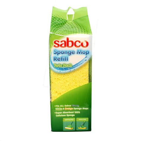 Sabco Lightning Mop Sponge Refill Twin Pack