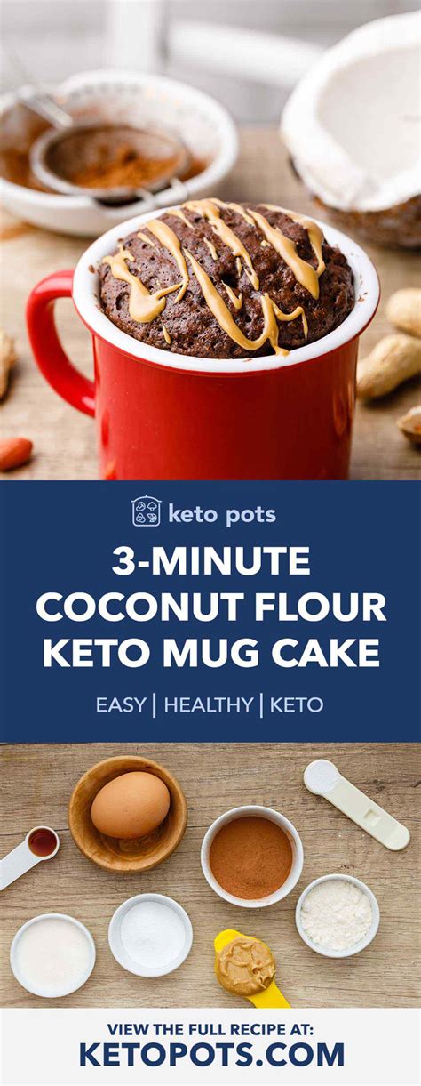 3 Minute Coconut Flour Mug Cake Keto Friendly And Low Carb Keto Pots