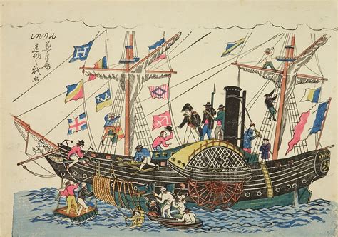 長崎版画 蒸気船造化の戯画 浮世絵 原書房 神田神保町