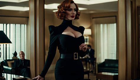 Christina Hendricks In Black Stockings And Heels02 By Hexedgug On