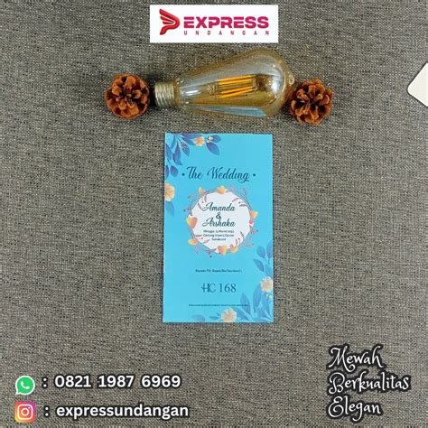 Undangan Pernikahan Aesthetic Semi Amplop Harga Murah Sudah Cetak HC168