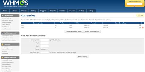 How To Add Currency In Whmcs