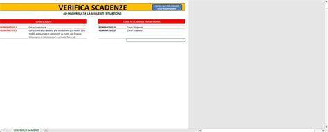 Scadenziario Formazione Pro In Excel Con Database Corsi E Allert