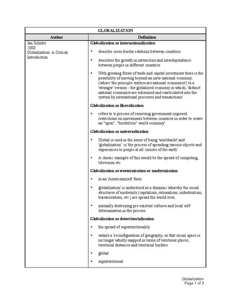 Globalization Matrix Pdf Globalization Modernity Globalization Matrix Pdf Globalization Modernity