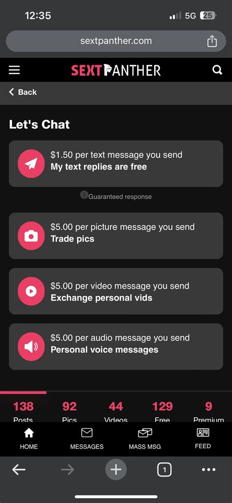 Sext Panther Canada And Usa 💰 Income Source For Findom R