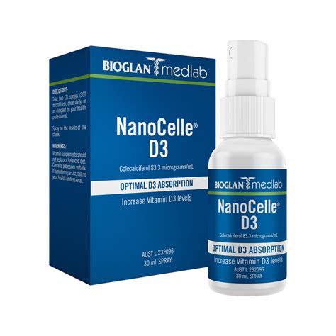 Bioglan Medlab Nanocelle D3 Spray 30ml Vital Supplements