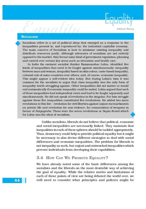Ncert Book Class 11 Political Science Chapter 3 Equality Pdf Aglasem