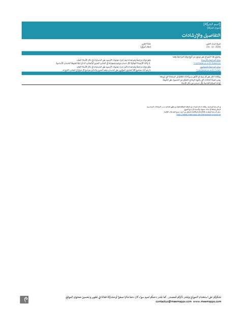 نموذج ميزان المراجعة ميم للأعمال
