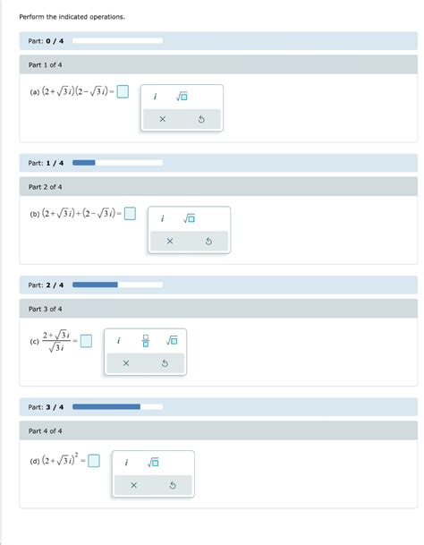 solved perform the indicated operations part 04part 1 ﻿of