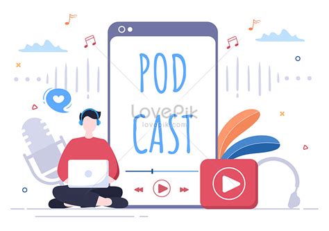 팟 캐 스 트 배경 벡터 그림 일러스트 무료 다운로드 Lovepik