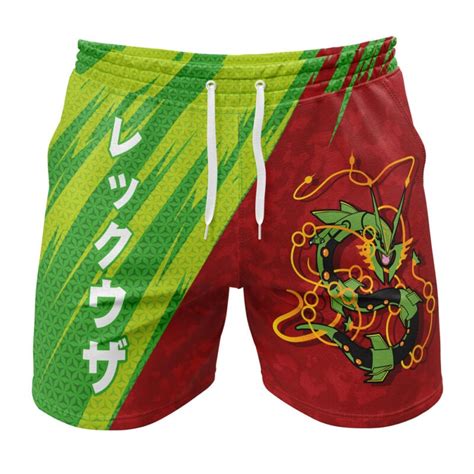 Rayquaza Attack Pokemon Gym Shorts Anime Ape