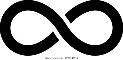Black Infinity Symbol No Background Stock Vector Royalty Free