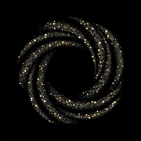 Premium Vector Black Background With Gold Swirl Glitter