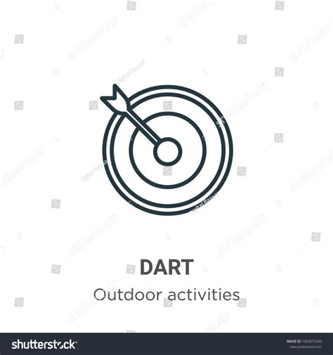 Dart Outline Vector Icon Thin Line Stock Vector Royalty Free Shutterstock