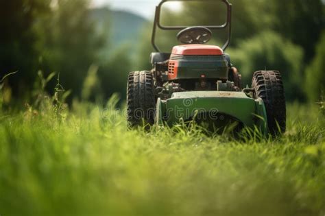 Mower Grass Electric Generate Ai Stock Image Image Of House Generated 283511697