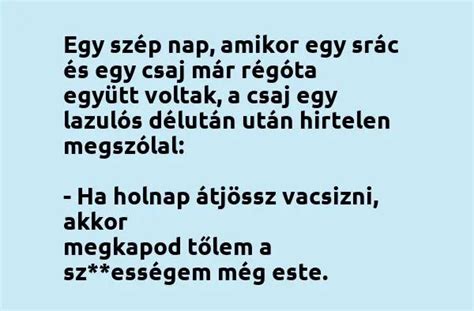 Vicc Egy szép nap amikor egy srác és egy csaj Bikuci hu vicces képek humoros videók