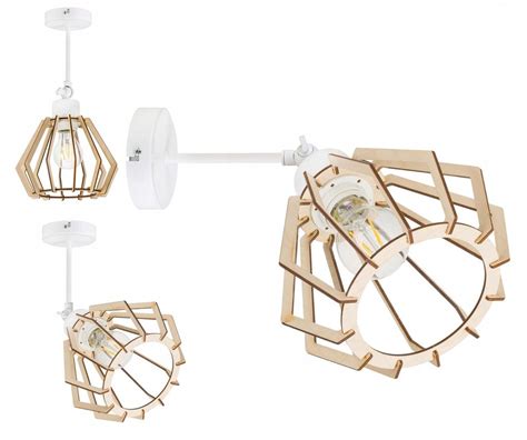 Lampa Kinkiet E Ścienny Regulowany Loft Drewno INECT Sklep EMPIK