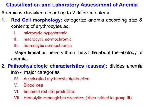 Chapter 10classification And Laboratory Assessment Of Anemiastudent