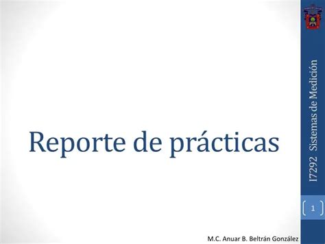 PPT Reporte de prácticas PowerPoint Presentation free download ID