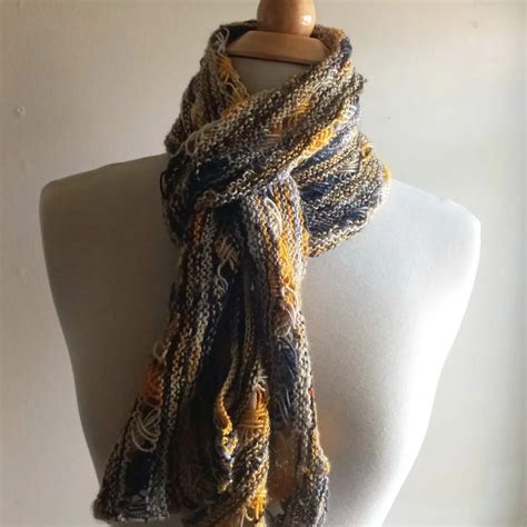 Hand Knit Merino And Cashmere Lace Scarf The Dizzy Windmills Ko Fi