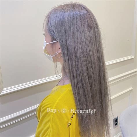 베이바이허슬기 겨울백금발발레아쥬투톤탈색 On Instagram 염천 겨울쌤의 컬러레시피 ️ 애쉬그레이애쉬탈색염색여자머리 ️