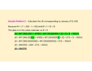 JULIAN DATE TO CALENDAR DATE CONVERSION PART Pdf