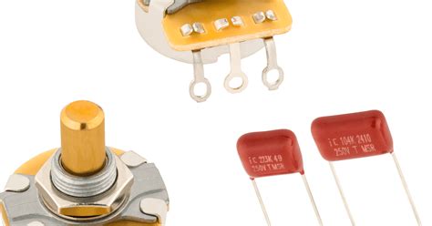 Telecaster® Solid Shaft Potentiometer And Capacitor Kit 2 Pack Fender