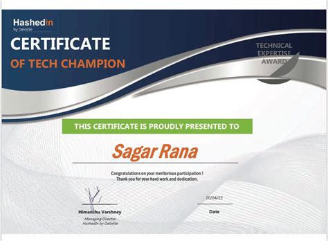 Sagar Rana On Linkedin Deloitte Tech Opportunities Hashedin Award2022