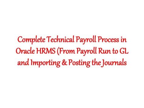 Oracle Fusion Hcm Payroll Process Flowpdf