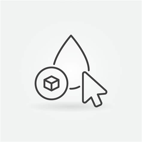 Mouse Cursor On Blood Drop With Sugar Vector Concept Outline Icon Vector Art At Vecteezy