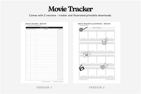 Movie Tv Show Music And Podcast Tracker Pdf Free Printable