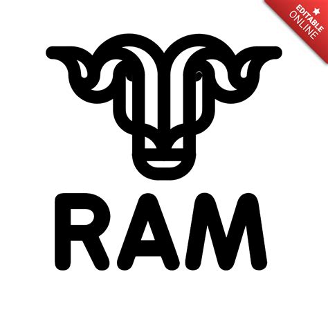 Ram Logo Design Template Free Design Template