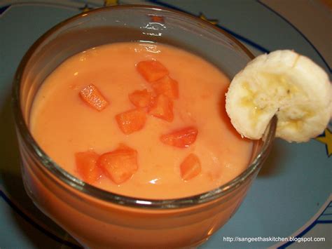 Spicy Treats Papaya Banana Smoothie