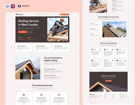 Roofring Roofing Landing Page Template Wprise