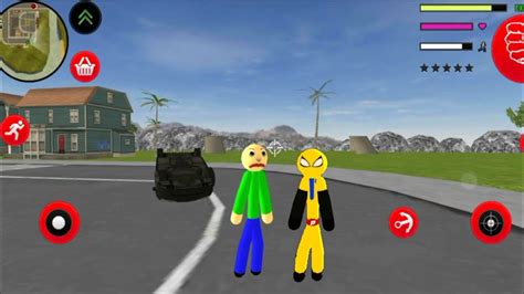 Baldi Stickman Rope Hero 13 Android Gameplay Youtube