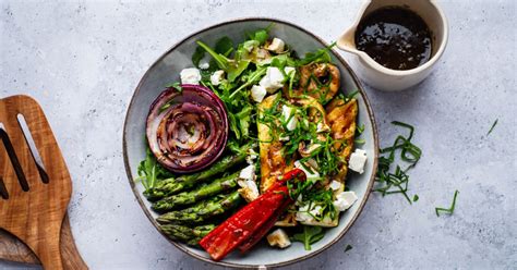 Grilled Vegetable Salad With Balsamic Dressing Slender Kitchen
