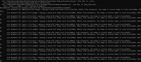 Size Mismatch Error When Training Translationfrompretrainedxlm