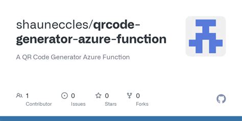 Github Shaunecclesqrcode Generator Azure Function A Qr Code