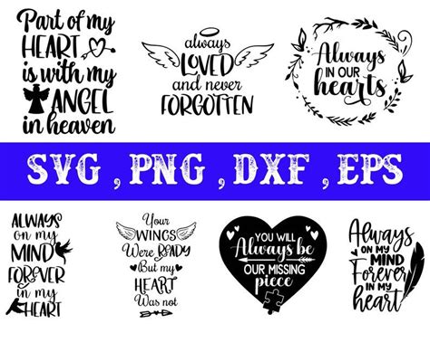 Memorial Svg Bundle Memorial Quotes Svg Bereavement Svg In Etsy Artofit
