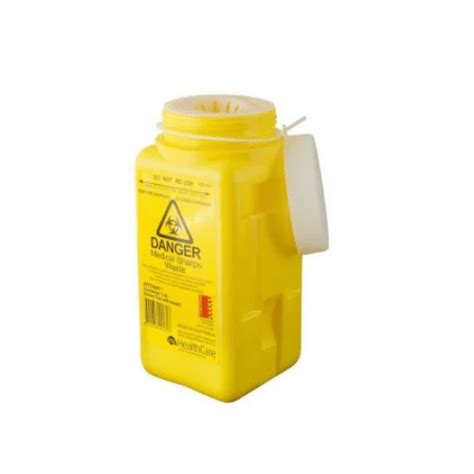 Sharps Bin Container With Screw Lid 1 4 Litre Yellow
